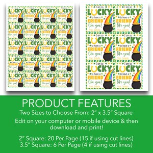 EDITABLE I Am so Lucky to Have a Friend Like You St. Patrick's Day ...