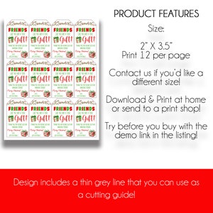 EDITABLE Friends Like You Are a True Gift Christmas Gift Tags | Holiday ...