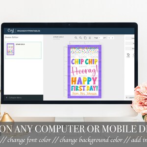 EDITABLE First Day of School Treat Tags | Pastel Chip Chip Hooray Happy ...