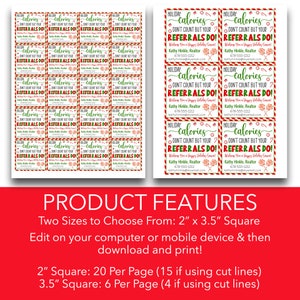 EDITABLE Holiday Calories Don't Count but Your Referrals Do Candy Treat ...