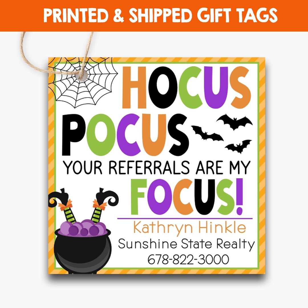 EDITABLE Hocus Pocus Your Referrals Are Our Focus Square Real Estate ...