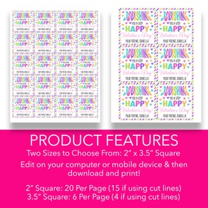 EDITABLE Squishing You a Happy Valentine's Day Tags | Squishy Toy Gift ...