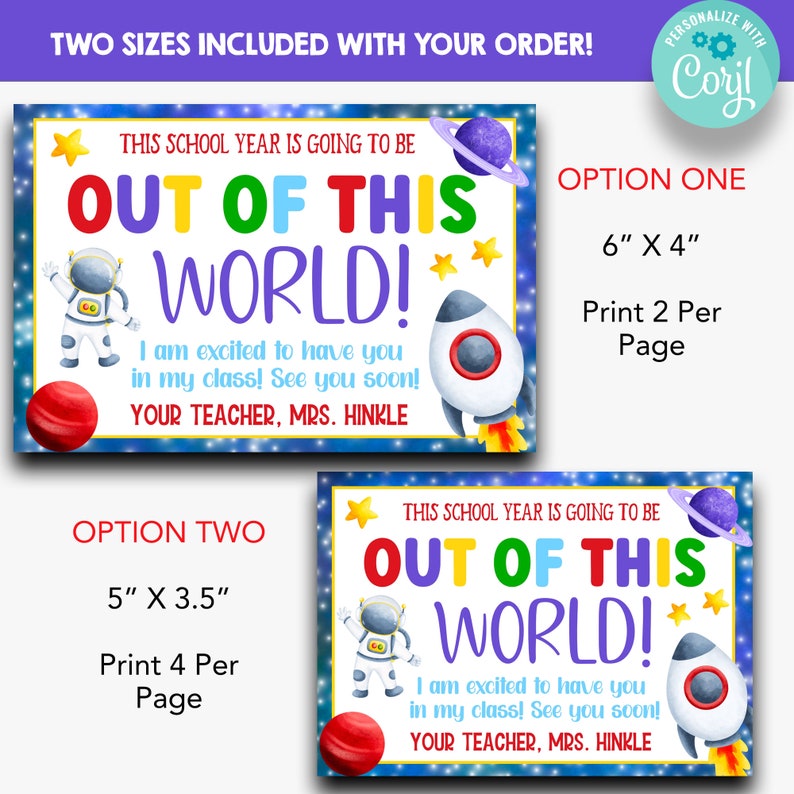 EDITABLE This School Year is Going to Be Out of This World - Etsy