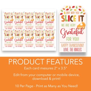 EDITABLE Any Way You Slice It Thanksgiving Gift Tag | Printable Pie ...