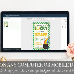 EDITABLE We Are Lucky to Have Staff Like You St Patrick's Day Treat Tag ...