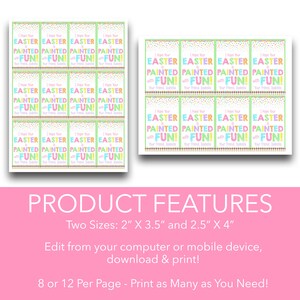 EDITABLE I Hope Your Easter is Painted With Fun Treat Bag Tags | Paint ...