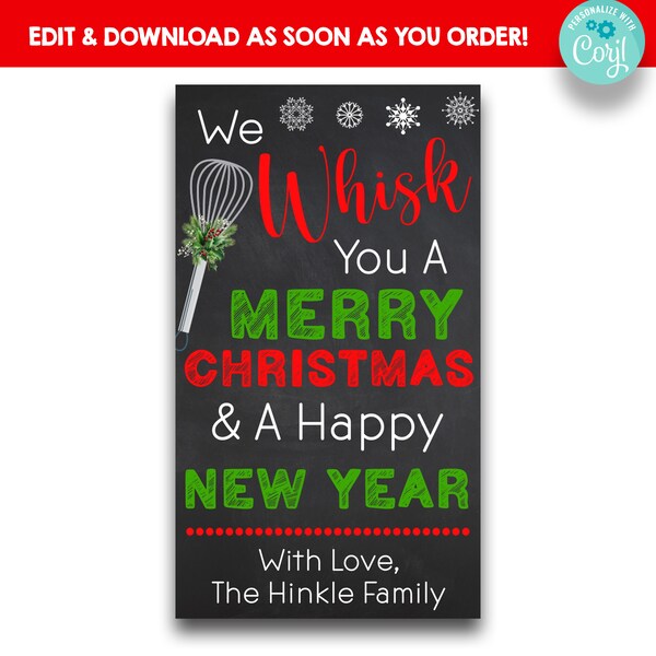 We Whisk You a Merry Christmas - Etsy