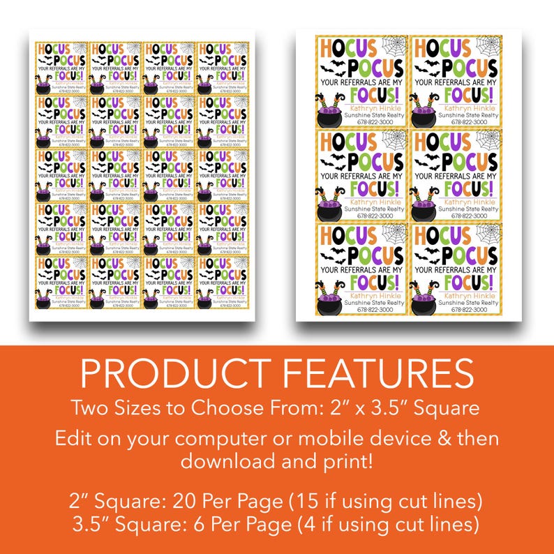 EDITABLE Hocus Pocus Your Referrals Are Our Focus Square Real Estate ...