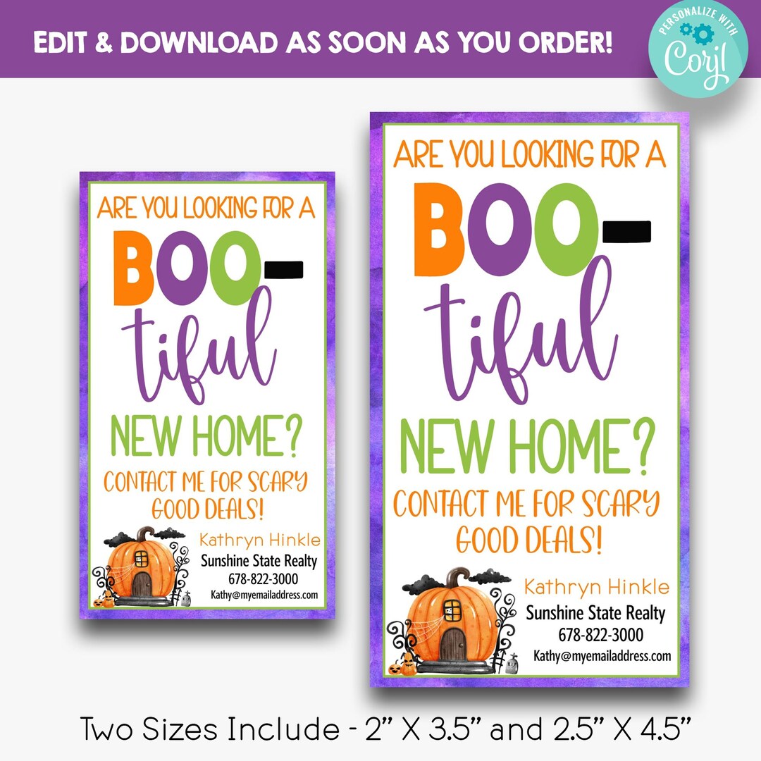 EDITABLE Are You Looking for a Boo-tiful New Home Halloween Real Estate ...