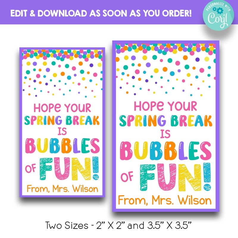 Goodie Bag Tags - Etsy