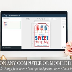 EDITABLE Have a Sweet 4th of July Gift Tags | Popsicle Treat Bag Tags ...