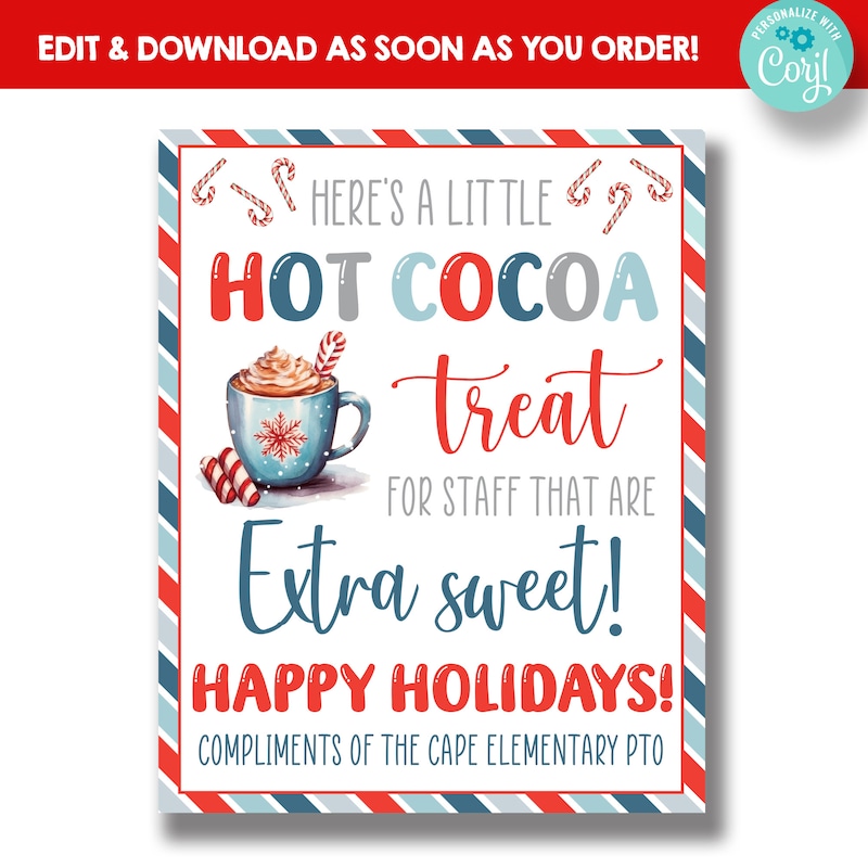 Hot Cocoa Bar Flyer Editable - Etsy
