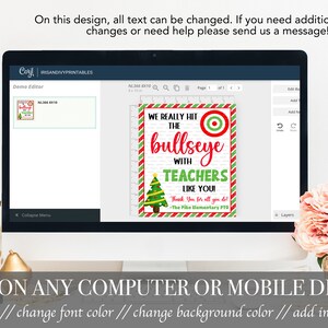 EDITABLE We Really Hit the Bullseye With Teachers Like You Appreciation ...