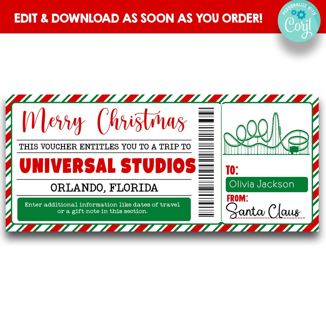 EDITABLE Christmas Gift Certificate | Christmas Trip Gift Certificate ...