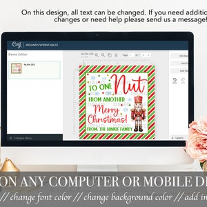 EDITABLE From One Nut to Another Merry Christmas Gift Tags | Nutcracker ...
