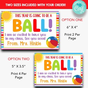 EDITABLE This Year is Going to Be a Ball Back to School Postcard From ...