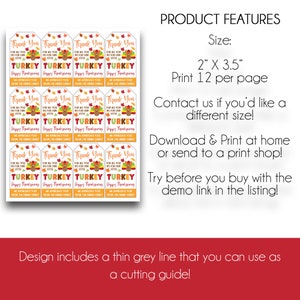 EDITABLE Thank You for Taking Such Good Care of Our Little Turkey ...