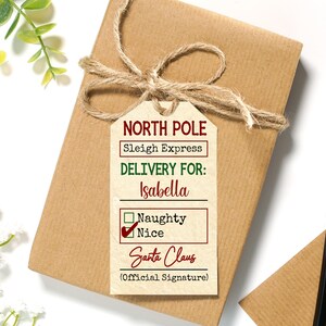 EDITABLE North Pole Santa Gift Tags | From Santa Gift Tags for Kids ...