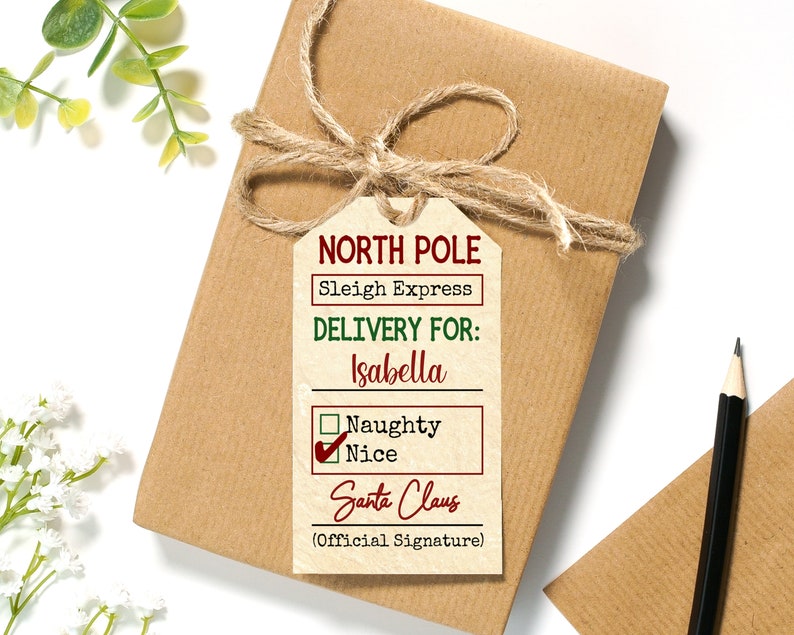 EDITABLE North Pole Santa Gift Tags From Santa Gift Tags for - Etsy