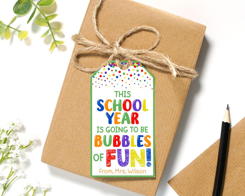 EDITABLE Bright This Year is Going to Be Bubbles of Fun Back to School ...
