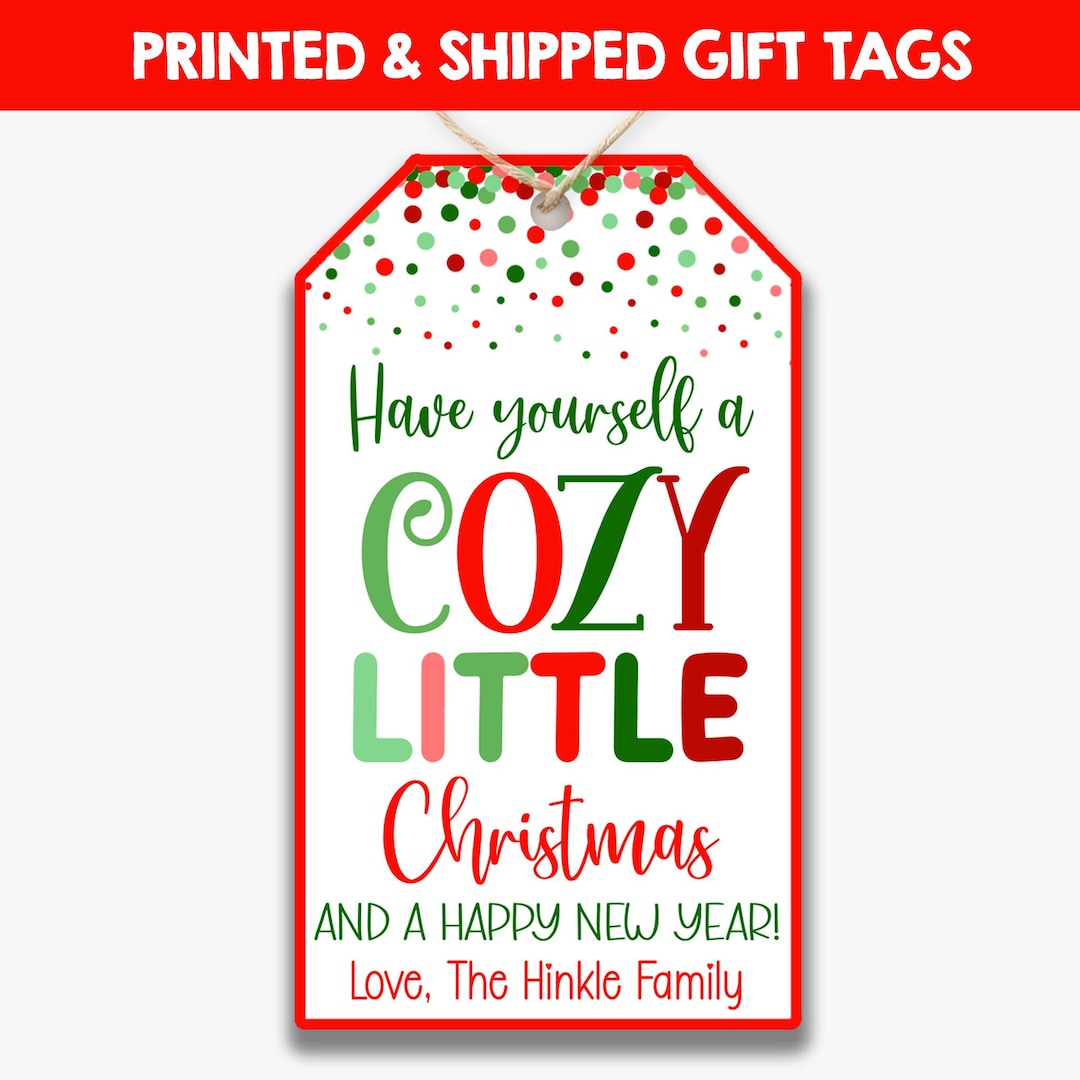 EDITABLE Have Yourself a Cozy Little Christmas Gift Tags | Throw ...