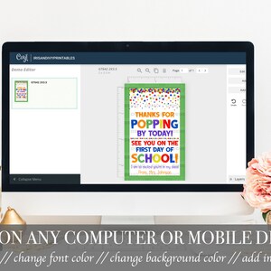 EDITABLE Back to School Open House Treat Tags | Thanks for Popping by ...