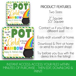 EDITABLE You Are the Pot of Gold at the End of My Rainbow St Patrick's ...