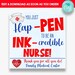 EDITABLE You Hap-pen to Be an Ink-credible Nurse Thank You Tags Nurse ...