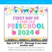 Editable Bright First Day of Second Grade First Day of School Sign ...
