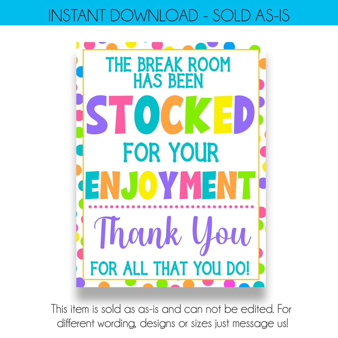 INSTANT DOWNLOAD | the Lounge Has Been Stocked for Your Enjoyment Sign ...