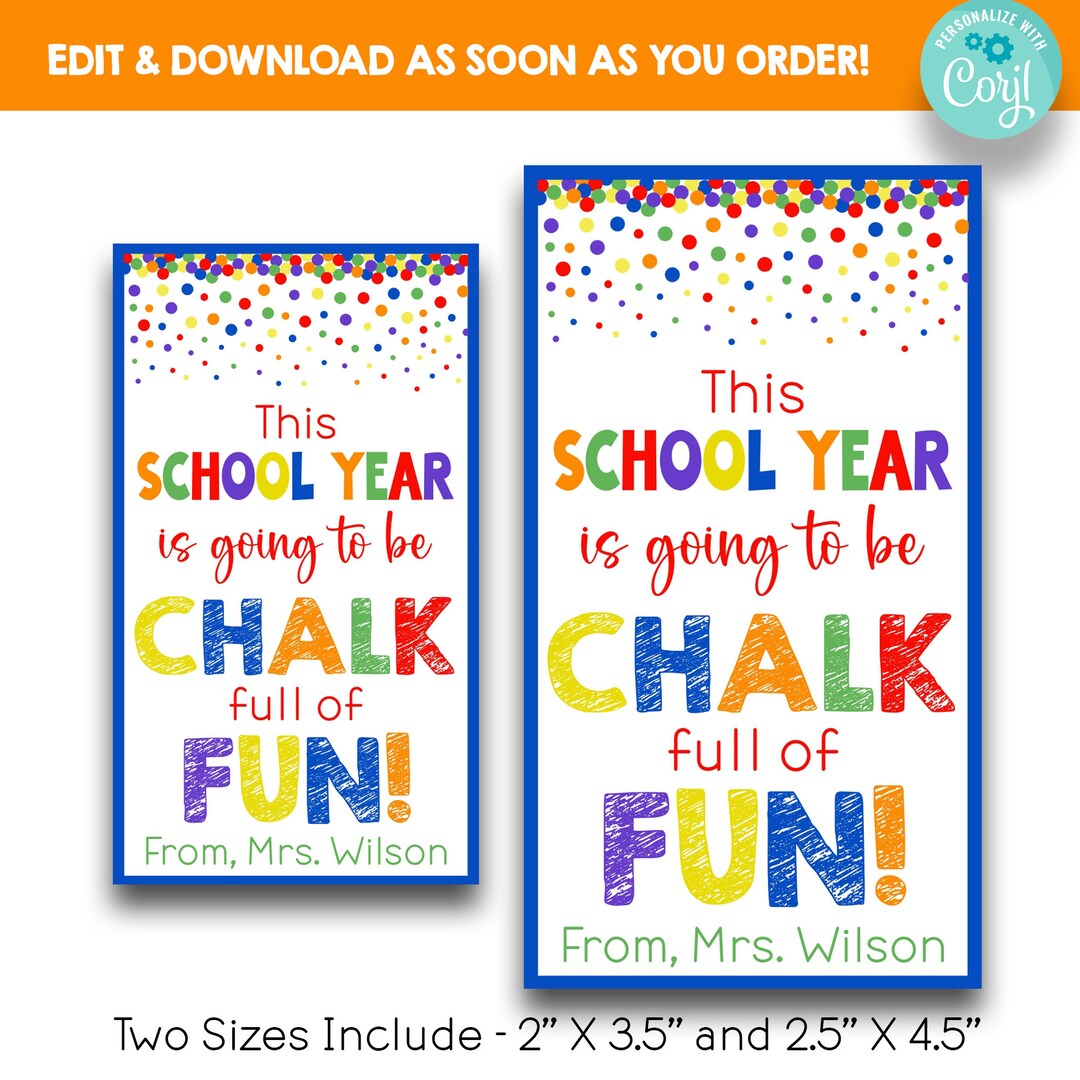 EDITABLE Back to School Treat Tags | Bright This Year is Going to Be ...