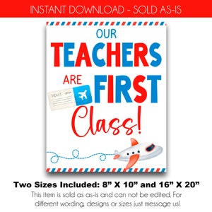 INSTANT DOWNLOAD | Plane Awesome Teacher Appreciation Week Signs ...