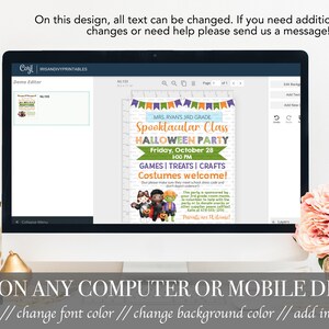 EDITABLE Halloween Class Party Flyer | School Halloween Party ...