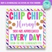 EDITABLE Chip Chip Hooray Appreciation Gift Tags Teacher or Staff ...