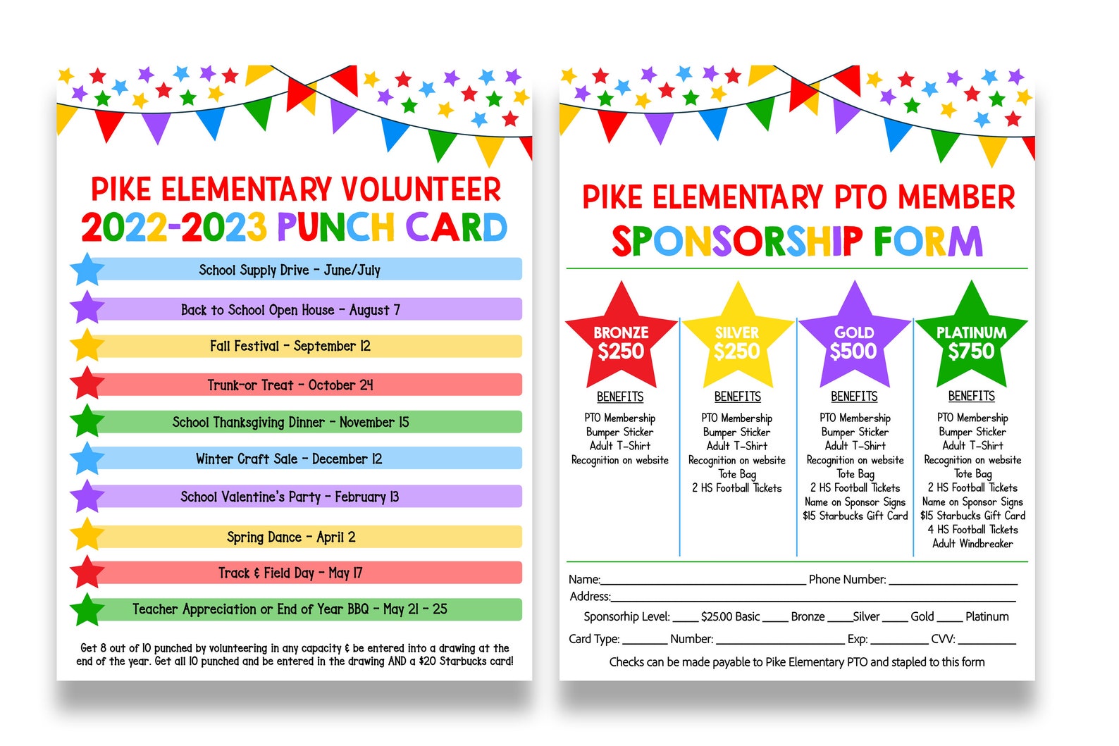 Editable PTO Flyer Bundle PTO Membership Bundle Printable - Etsy