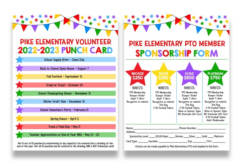 Editable PTO Flyer Bundle PTO Membership Bundle Printable - Etsy