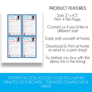 EDITABLE Track Team Survival Kit Gift Tag | Track Survival Kit Favor ...