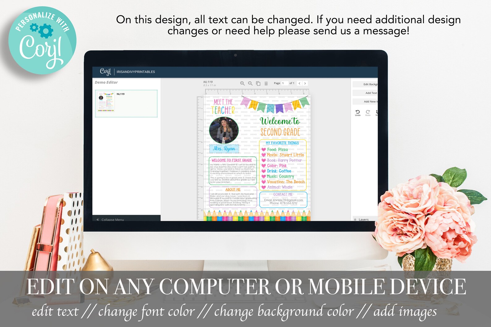 EDITABLE Pastel Meet the Teacher Flyer | Printable Back to School ...