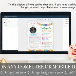 EDITABLE Pastel Meet the Teacher Flyer | Printable Back to School ...