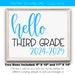 Blue First Day of Third Grade Sign Hello 3rd Grade 2024 Sign First Day ...