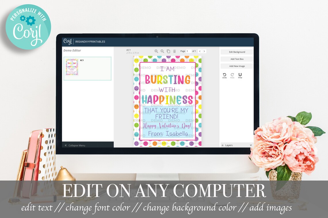 INSTANT DOWNLOAD EDITABLE Starburst Kids Valentine's | Etsy