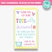EDITABLE Thank You for Being Tote-ally Awesome Rectangle Gift Tags Tote ...