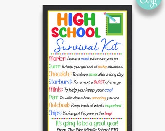 EDITABLE Back to School Survival Kit Gift Tags | Back to School Student ...