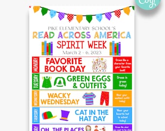 Spirit Week Bundle. Spirit Week Flyers. Christmas Spirit Week. - Etsy