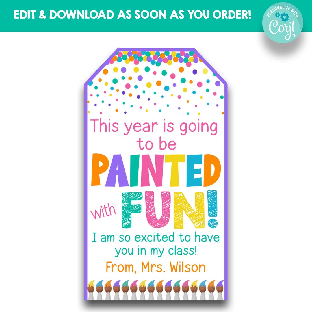 EDITABLE Pastel This Year is Going to Be Painted With Fun Kid's Back to ...