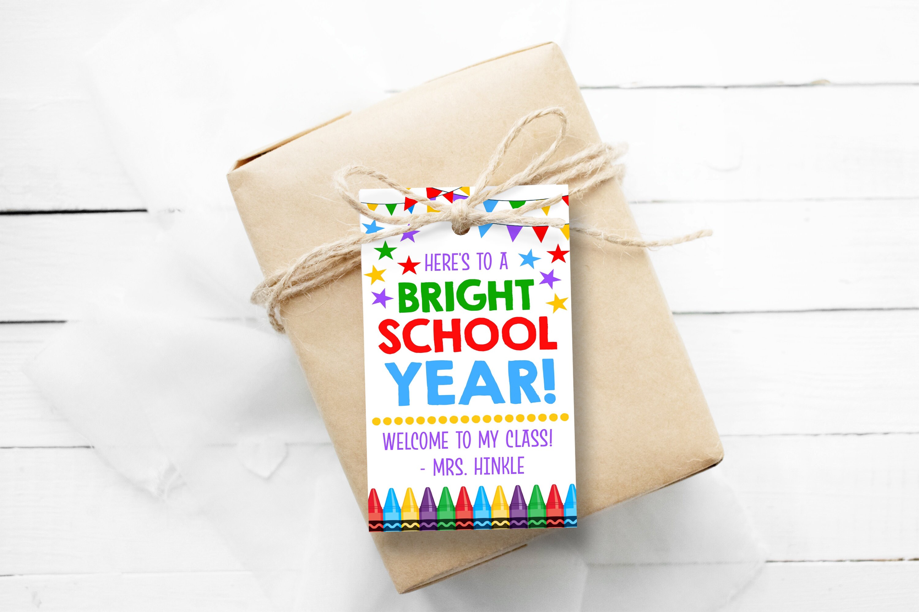 Editable Back to School Here's to a Bright Year Tags | Printable First ...