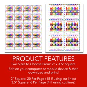 EDITABLE Welcome Back to School Treat Tag | Back to School Open House ...