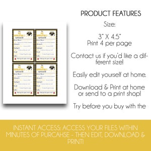 EDITABLE Black & Gold 911 Dispatcher's Survival Kit Tag | 911 Operator ...
