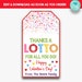 EDITABLE Thanks a Lotto for All You Do Valentine's Day Gift Tags ...