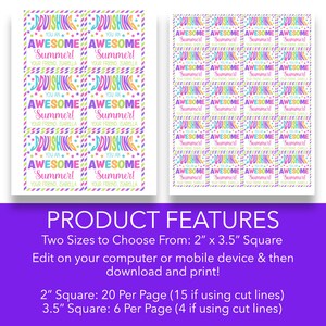 EDITABLE Squishing You an Awesome Summer Kid's Gift Tags | Squish Toy ...